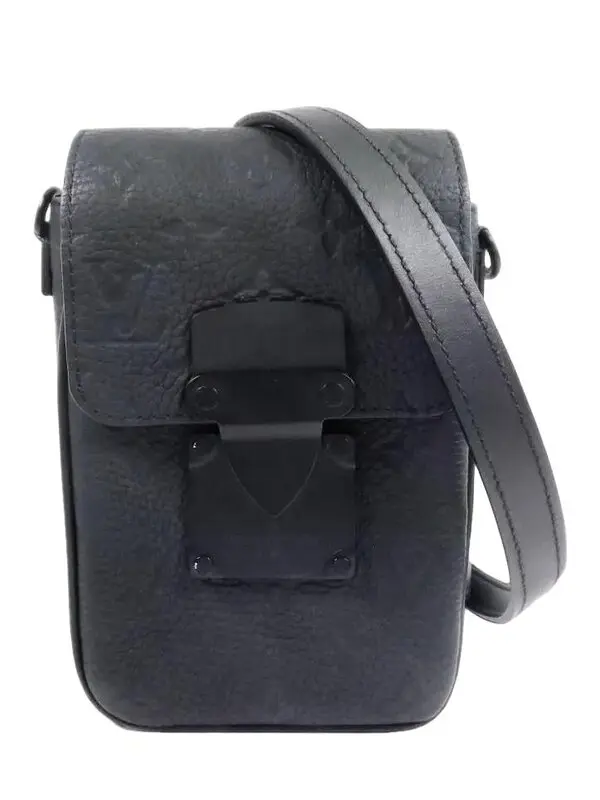 LOUIS VUITTON Monogram Taurillon S-lock Cross Body Bag - Black