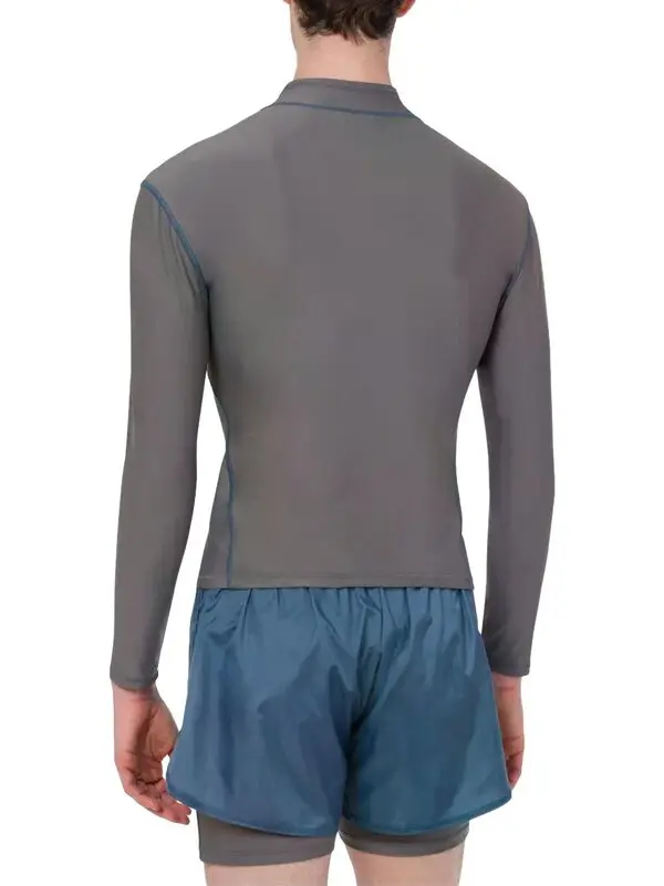 Moschino Zip-up Long-sleeve Sweater - Grey