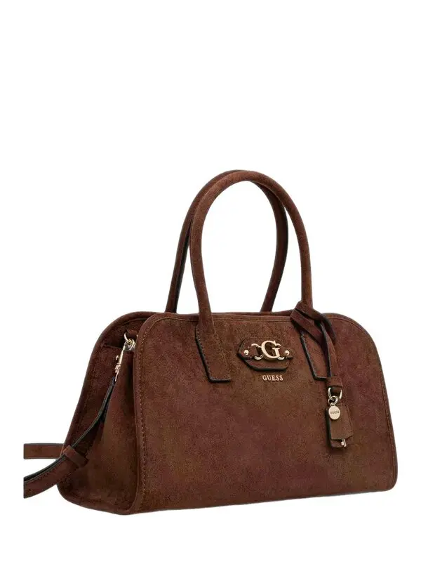 Guess Samantha Logo-plaque Tote Bag - Brown