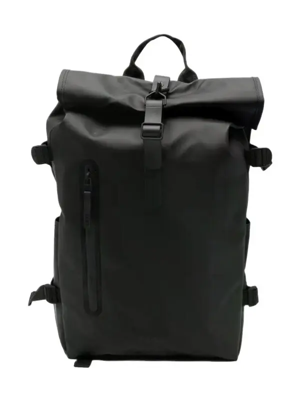 Rains Roll-top Buckle-fastening Backpack - Black
