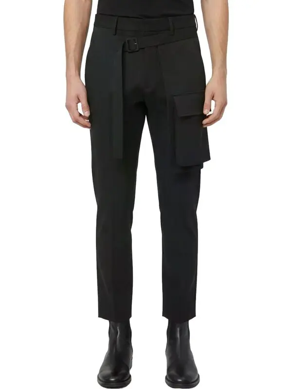 Dsquared2 Belted Asymmetric Cargo Pants - Black