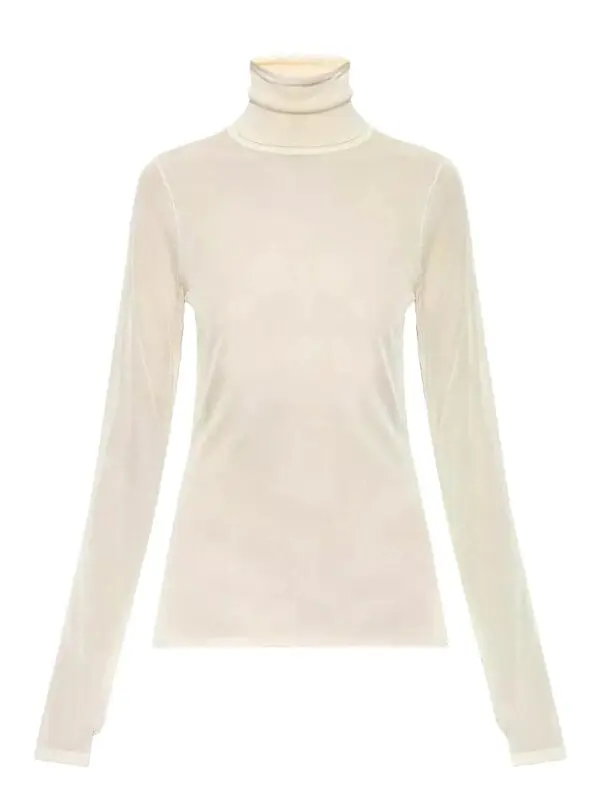 Zimmermann Sheer Roll-neck Top - Neutrals