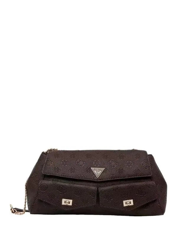 Guess Blake Logo-debossed Front-pockets Crossbody Bag - Brown