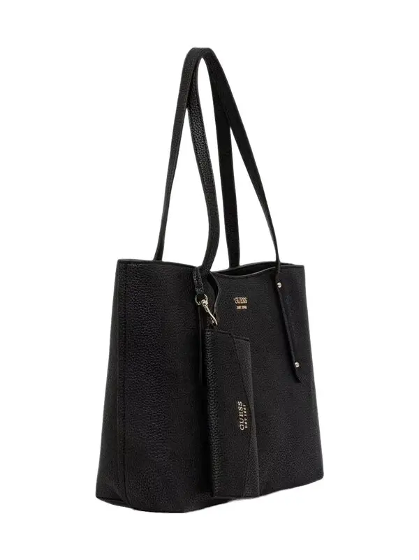 Guess Brenton Pebbled-texture Tote Bag - Black
