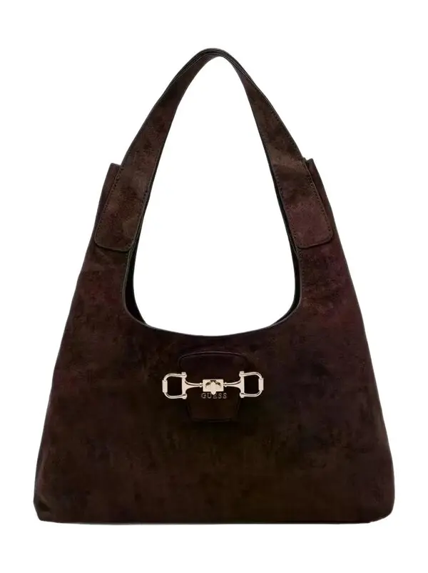 Guess Sunset Horsebit-detail Shoulder Bag - Brown