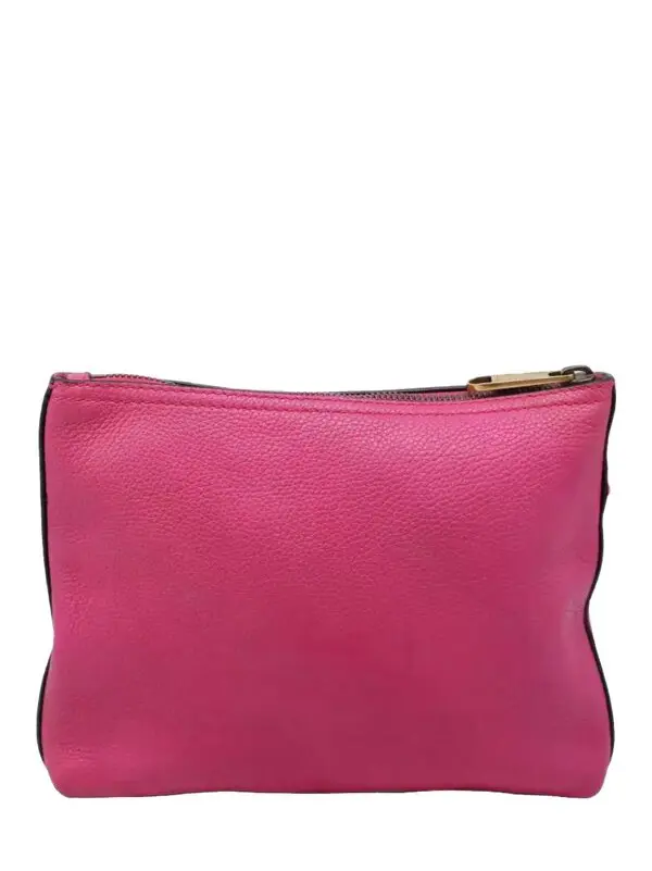 Gucci Logo-print Leather Clutch Bag - Pink