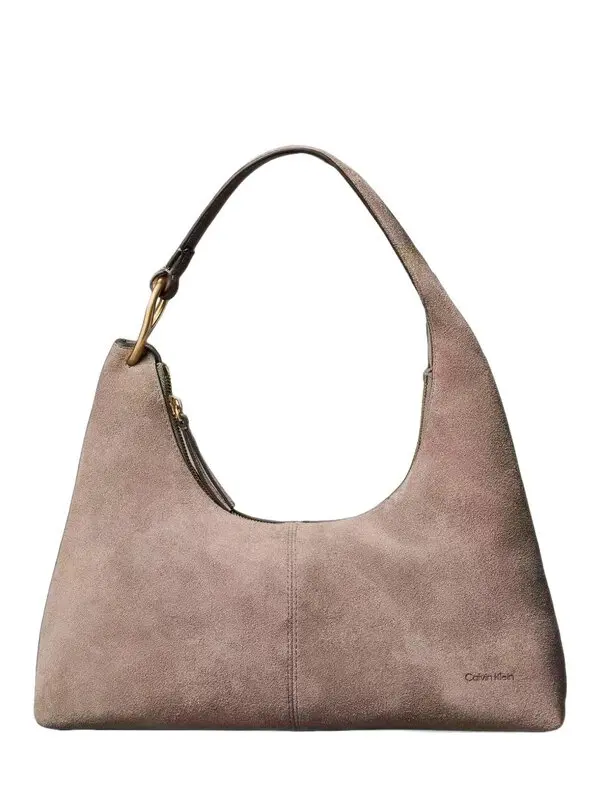 Calvin Klein Suede Shoulder Bag - Neutrals