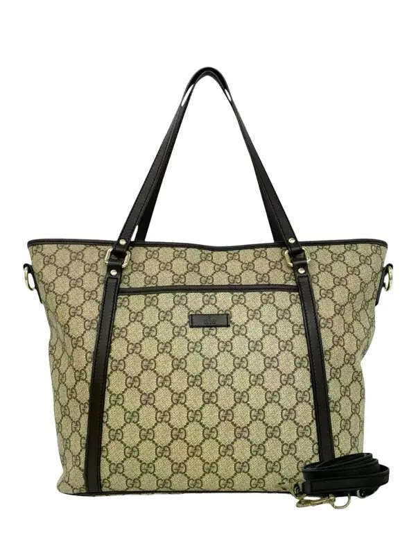 Gucci 2000-2015 Gg Supreme Joy Convertible Tote Satchel - Neutrals