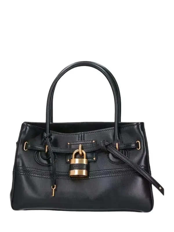Chloé Small Paddington Padlock-detail Leather Tote Bag - Black