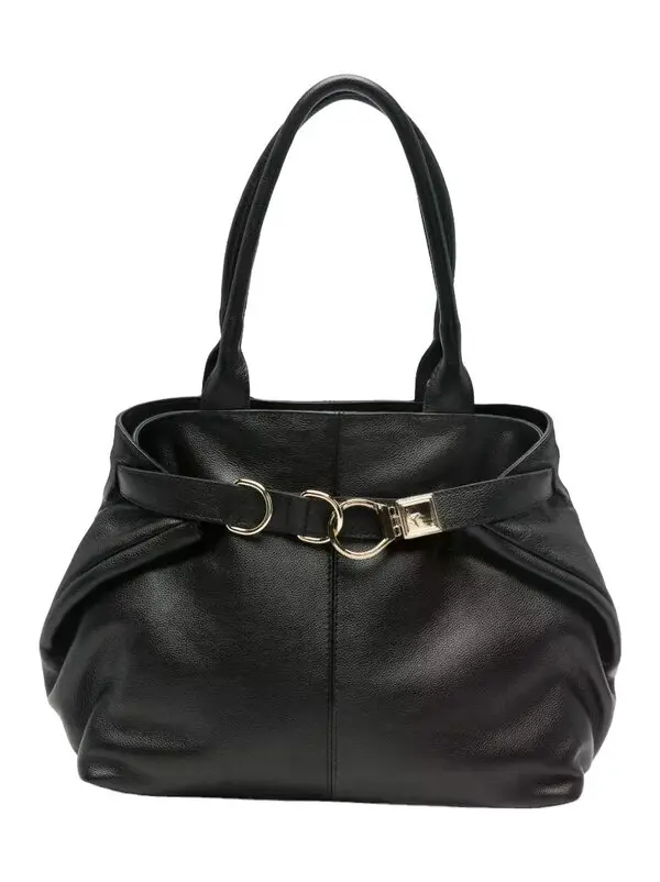 MARC ELLIS Josephine Buckle-detail Grained-leather Shoulder Bag - Black