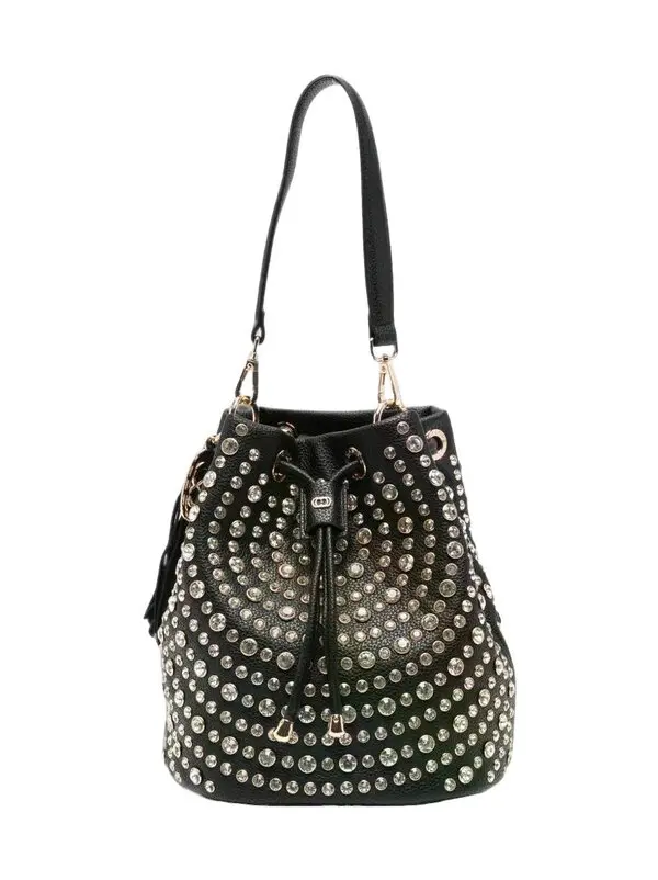 LA CARRIE Andromeda Crystal-embellished Bucket Bag - Black
