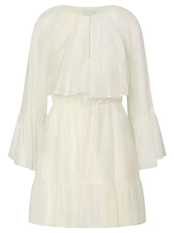 Liu Jo Ruffled Muslin Mini Dress - Neutrals