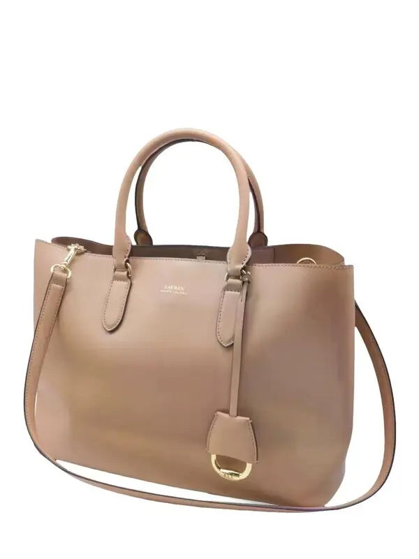 Ralph Lauren Marcy Leather Satchel Bag - Neutrals