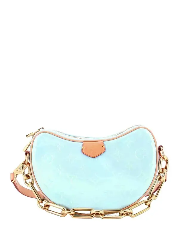 LOUIS VUITTON Croissant Nm Handbag Monogram Vernis Pm Crossbody Bag - Blue