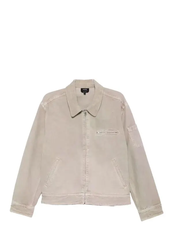 A.p.c. Zip-up Corduroy-collar Jacket - Neutrals
