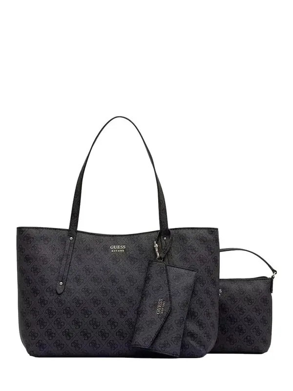 Guess Brenton Monogram-print Tote Bag - Grey