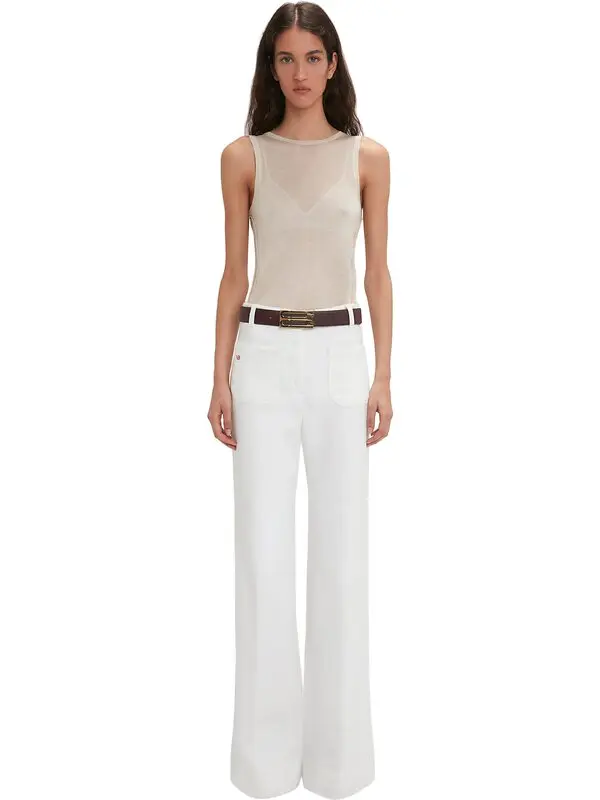 Victoria Beckham Lightweight Tank Top - Birch