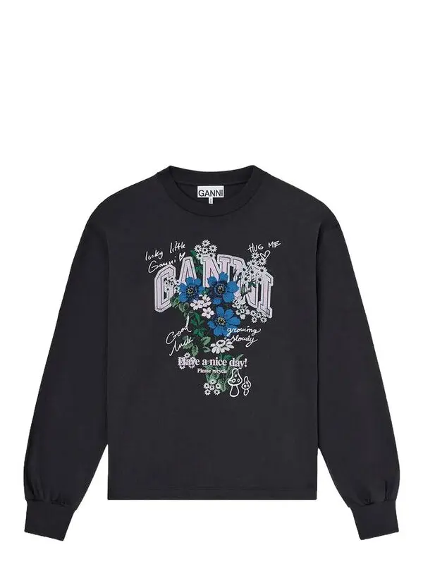 GANNI Tops T-shirts & Jerseys - Black