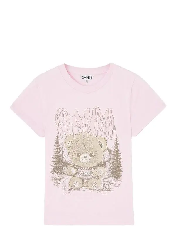 GANNI Tops T-shirts & Jerseys - Pink
