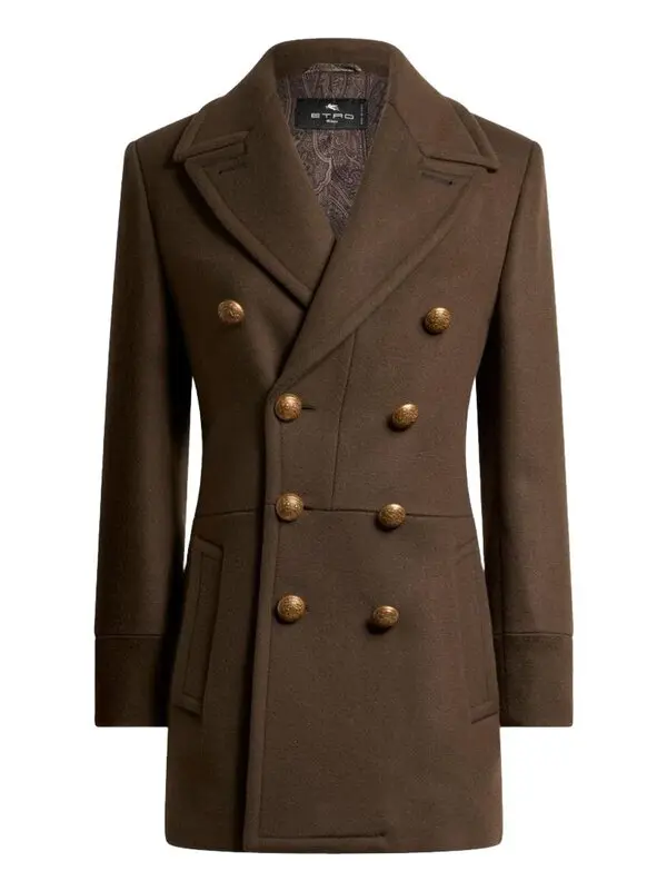 Etro Wool Double-breasted Jacket - Multicolor
