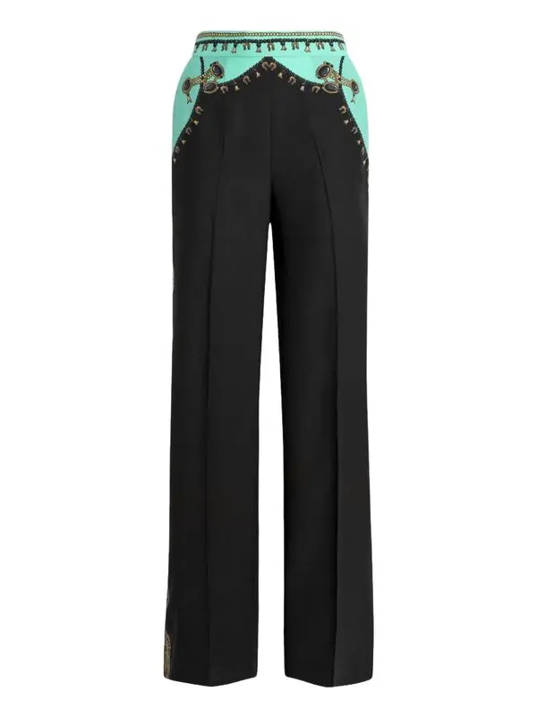 Etro Printed Silk Trousers - Multicolor