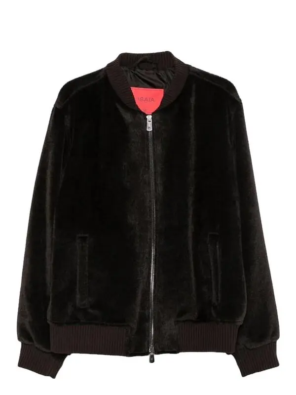 Isaia Jackets Bomber Jackets - Brown