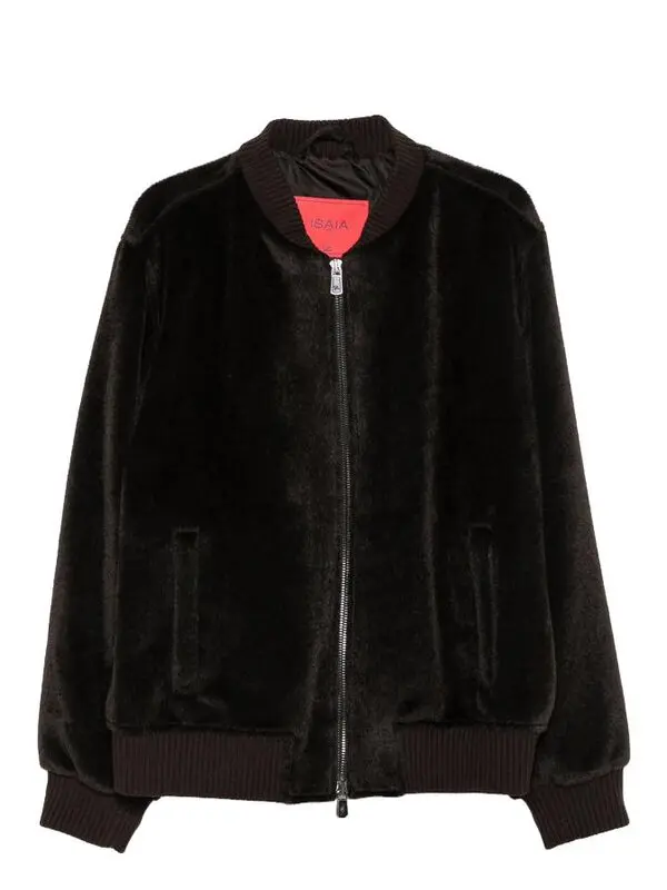 Isaia Jackets Bomber Jackets - Brown