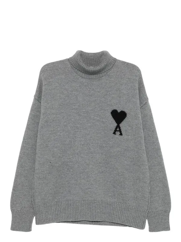 AMI Paris Grey Sweaters & Knitwear Jumpers - Gray