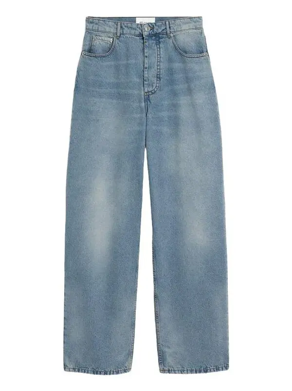AMI Paris Denim Wide-leg Jeans - Blue