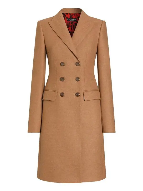 Dolce & Gabbana Neutrals Coats Double Breasted & Peacoats - Cream