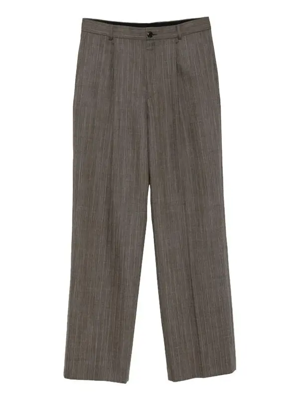 Dries Van Noten Grey Trousers Wide-leg Trousers - Gray