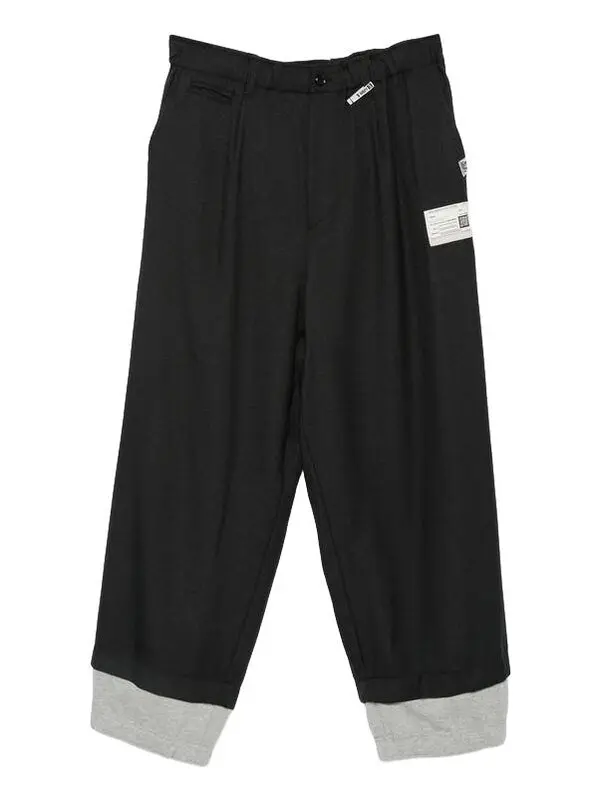 Mihara Yasuhiro Trousers Wide-leg Trousers - Black