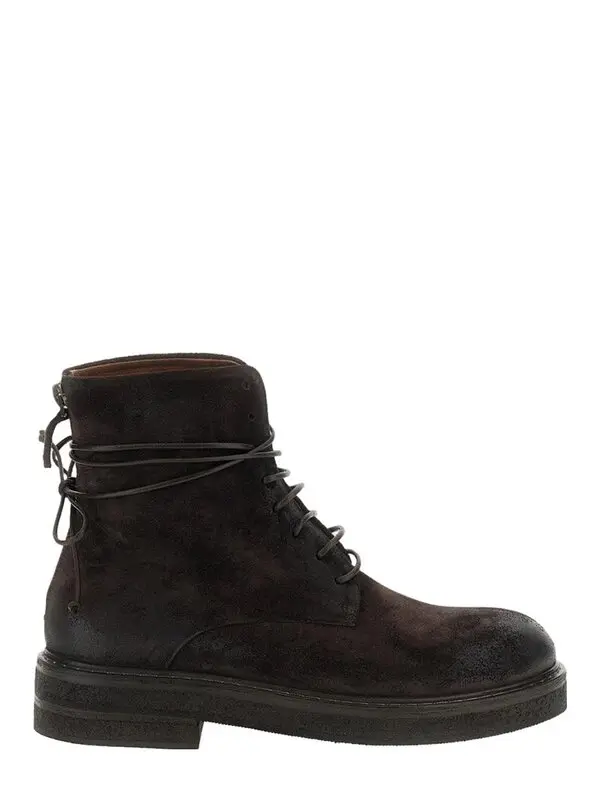 Marsèll Stivaletto Parrucca Anfibio Zip - Brown