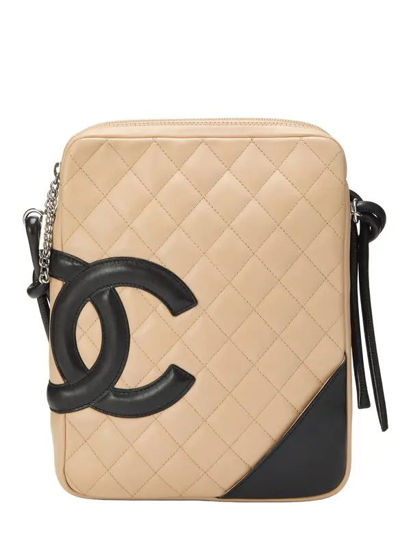 Chanel Quilted Calfskin Cambon Shoulder Bag - Beige
