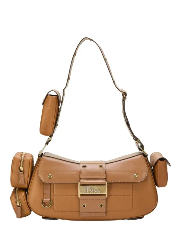 Dior Leather Street Chic Columbus Shoulder Bag - Brown