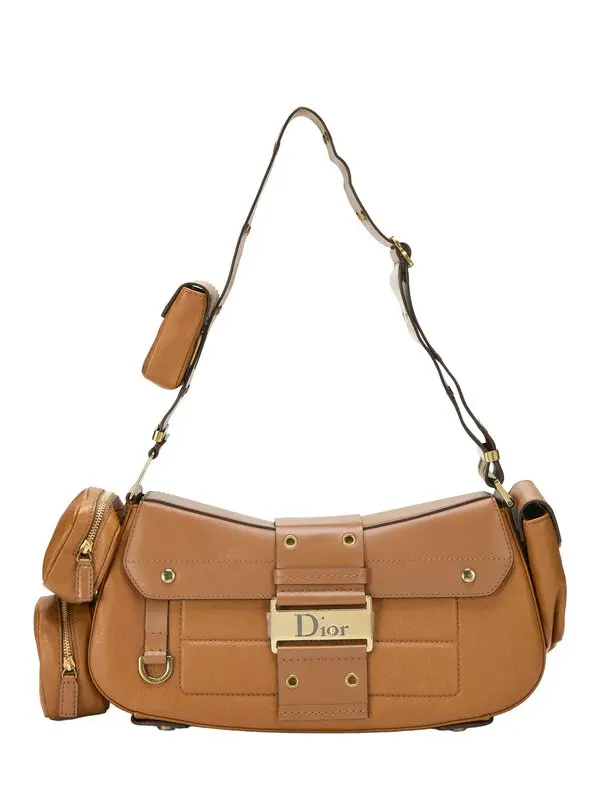 Dior Leather Street Chic Columbus Shoulder Bag - Brown