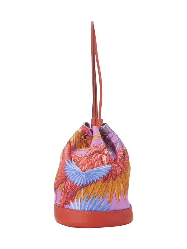 Hermès Red & Multicolor 'flamingo Party' Soie-cool 22 - Multi