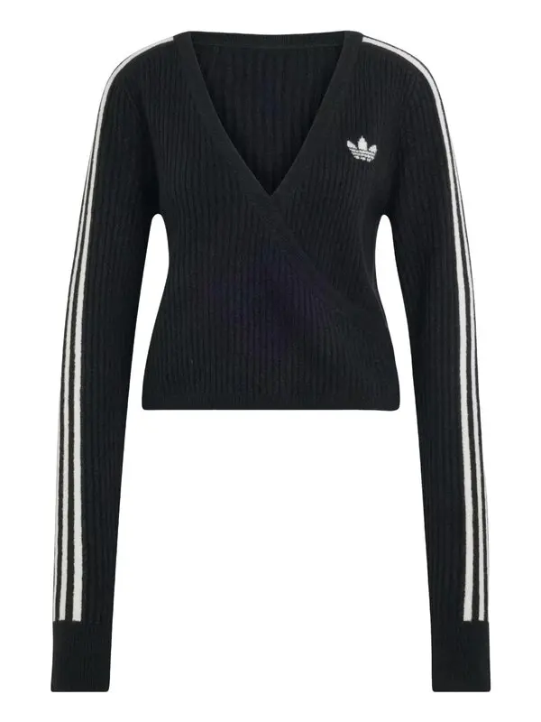 Adidas X Jennie Knitted Wrap Around Cardigan Asia Sizing - Black