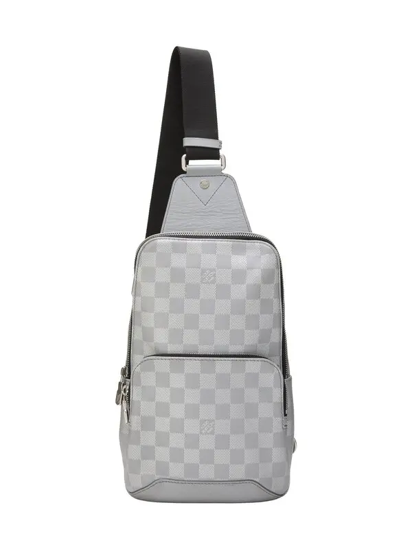 LOUIS VUITTON Damier Infini Avenue Sling Messenger - Silver