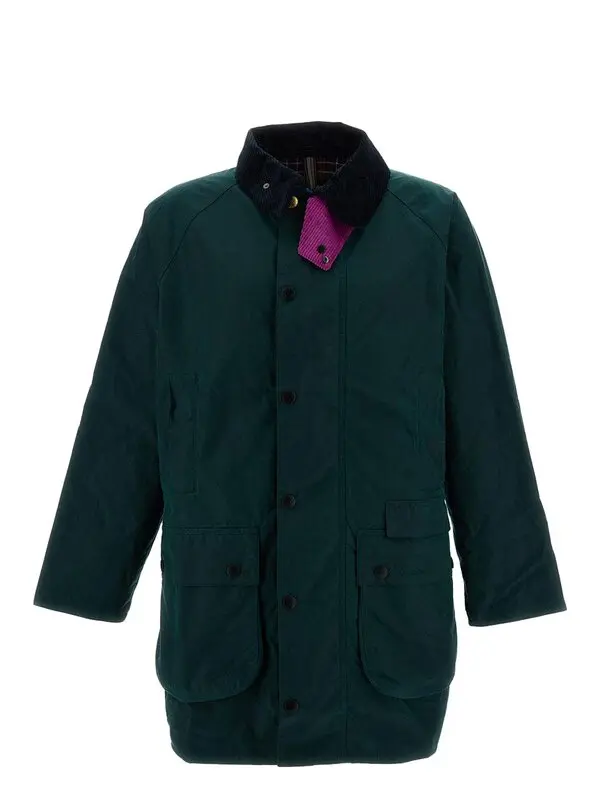 Barbour X Paul Smith Giacca Gamefair Wax - Verde