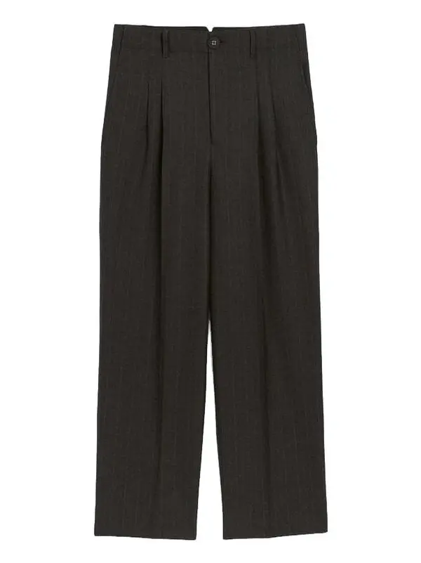 AMI Paris Grey Trousers Tailored Trousers - Gray