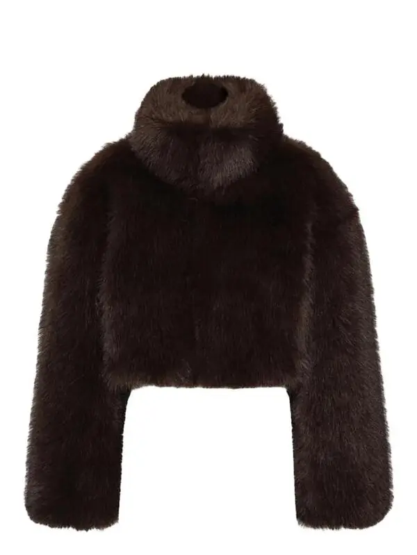 ROTATE BY BIRGER CHRISTENSEN Jackets Faux Fur & Shearling Jackets - Brown