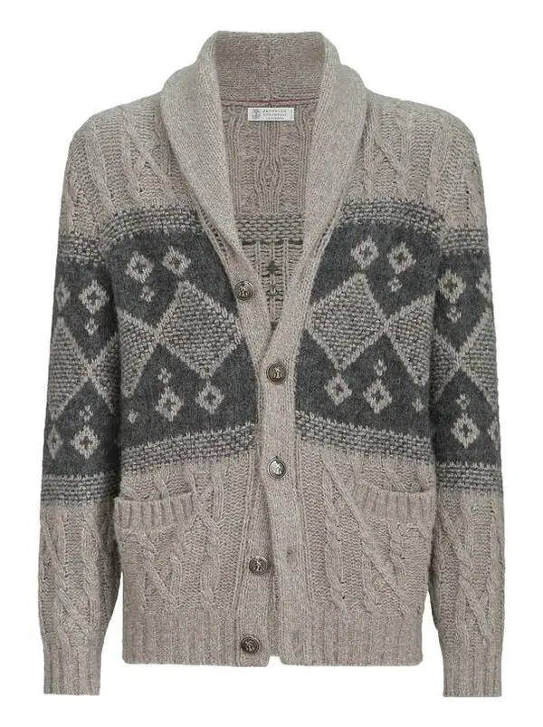 Brunello Cucinelli Grey Sweaters & Knitwear Cardigans - Gray