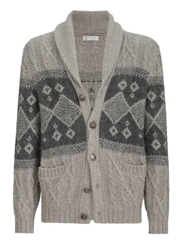 Brunello Cucinelli Grey Sweaters & Knitwear Cardigans - Gray