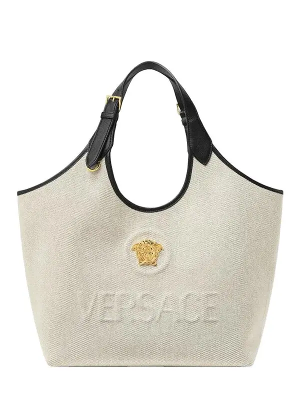 Versace Neutrals Tote Bags - Cream
