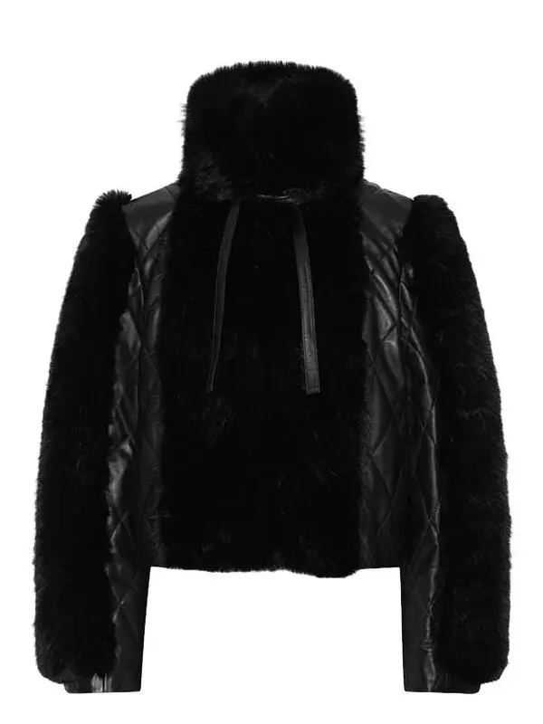 ROTATE BY BIRGER CHRISTENSEN Jackets Faux Fur & Shearling Jackets - Black