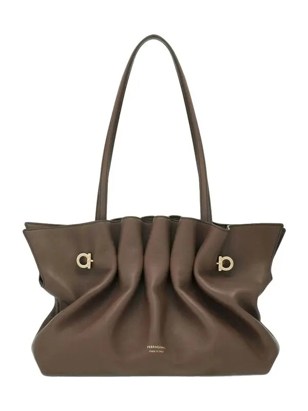 FERRAGAMO Grey Shoulder Bags - Gray
