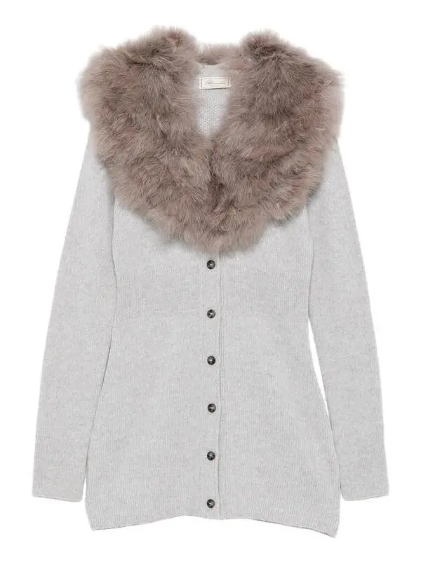 Blumarine Grey Knitwear Cardigans - Gray