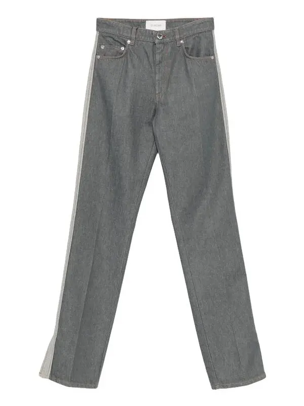 Sportmax Grey Denim Straight-leg Jeans - Gray