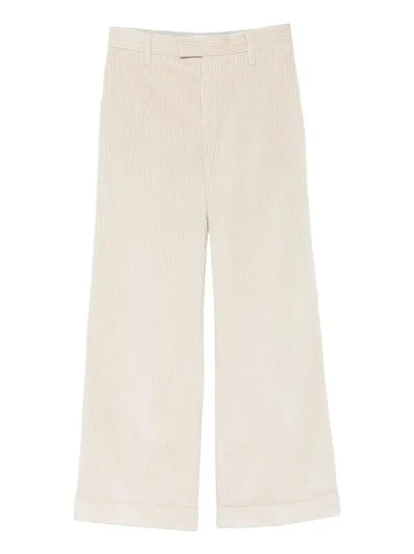 Brunello Cucinelli Neutrals Trousers Palazzo Pants - Cream